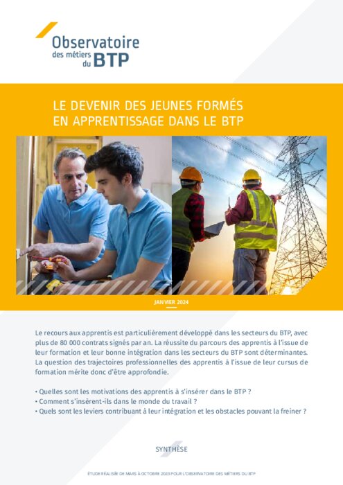 Quel devenir pour les apprentis du BTP ? (Observatoire des métiers) | BATI-Today